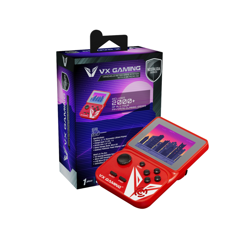 VX Gaming Nostalgia Series Handheld Retro Game Station with 4GB Micro ...